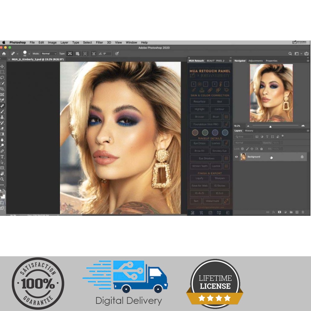 MUA Retouch Panel Photoshop Extension (plugin) | Shopee Malaysia
