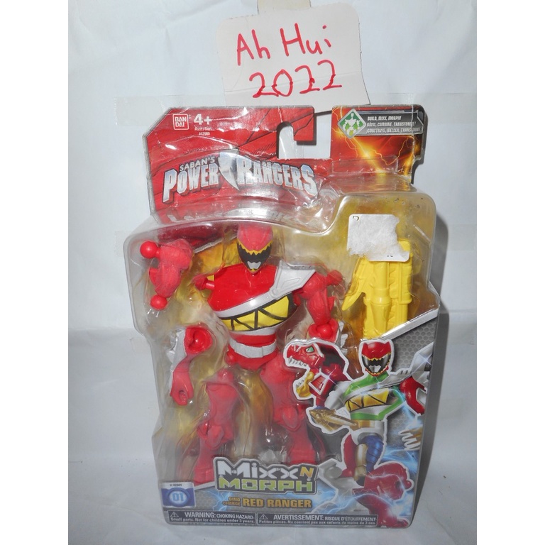 100% ORIGINAL BANDAI Power Rangers Mixx N Morph Dino Charge Red Ranger ...