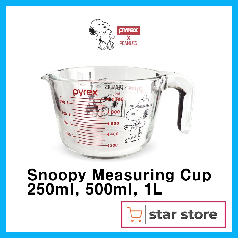 Pyrex x (New) Snoopy Measuring (Size: 250ml / 500 ml / 1L) | Shopee ...