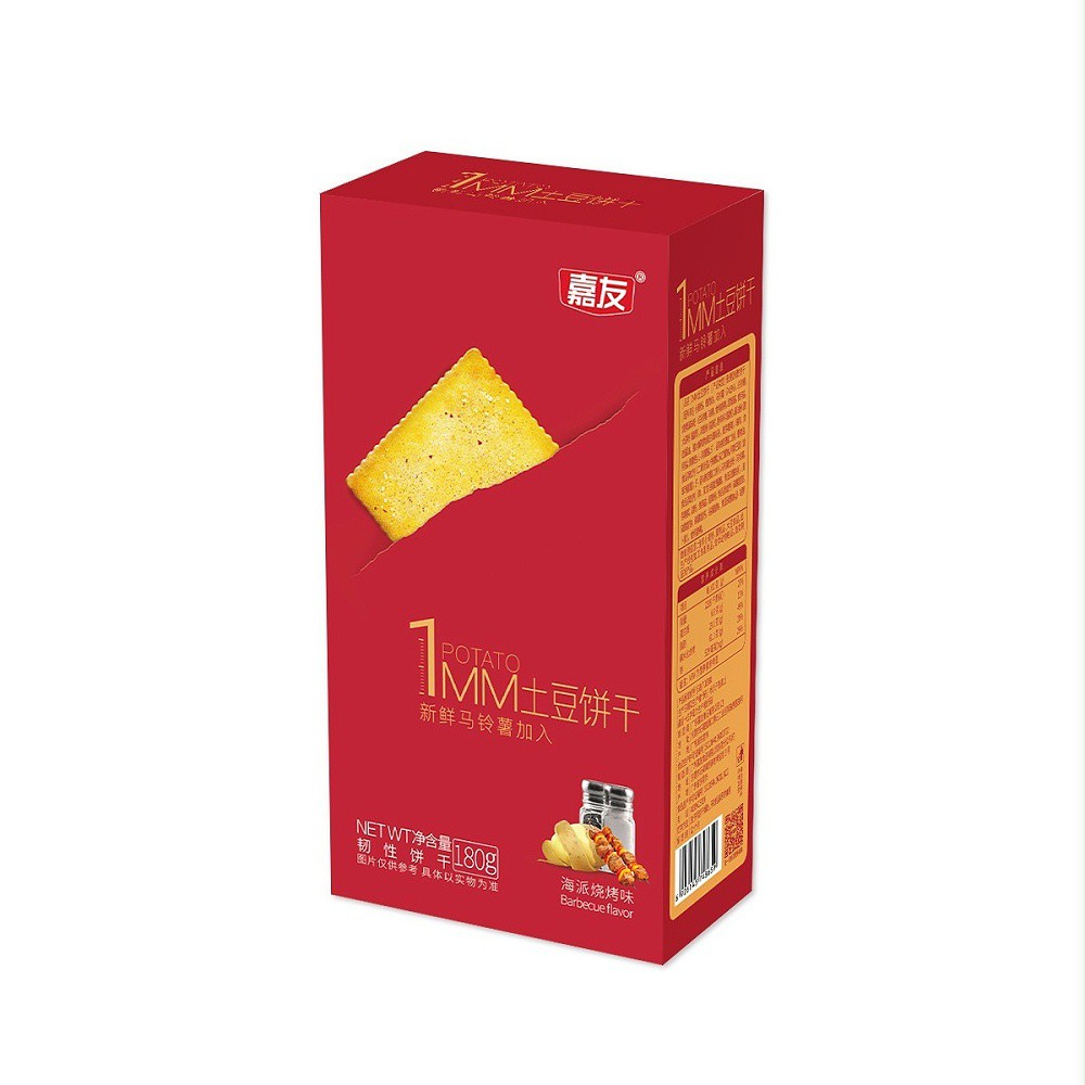 JiaYou 1MM Potato Crackers Barbeque Flavour - 嘉友1MM海派烧烤味土豆饼干 180gm ...