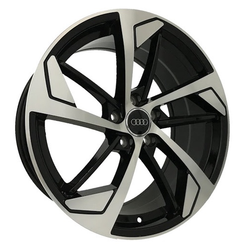 AUDI 19 inch 8.5JJ 5X112 ET42 CAR SPORT RIMS CHEAP WHEELS BLACK MACHINE ...