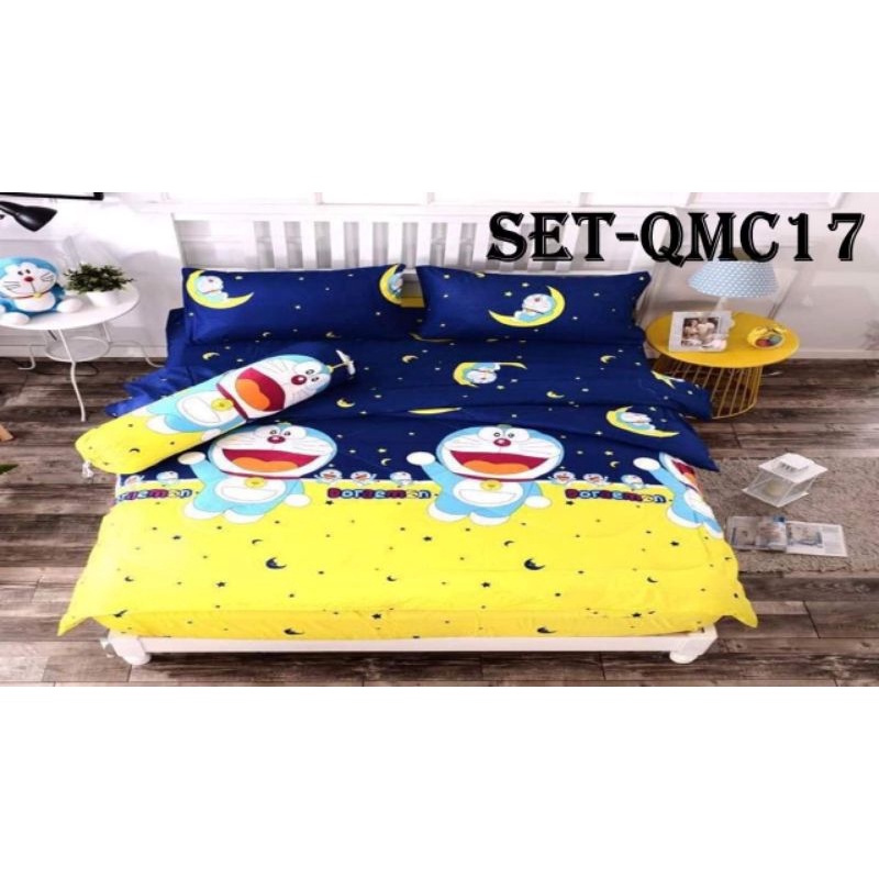 Doraemon 4in1 Queen size Fitted Bedsheet (no blanket) | Shopee Malaysia