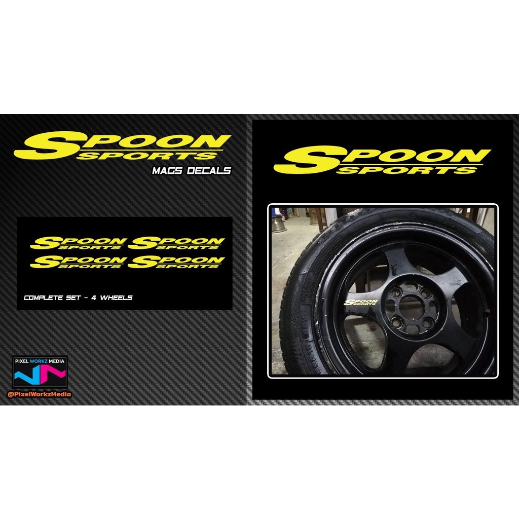 Spoon Sports Mags Decals Rim Stickers | Shopee Malaysia