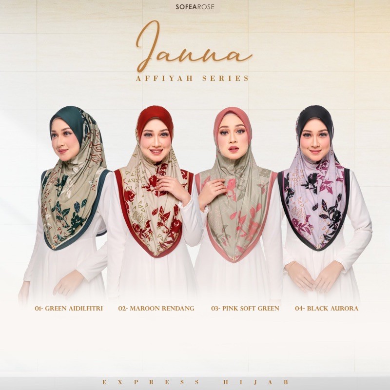 SOFEAROSE - JANNA AFFIYAH SERIES - FREE 🎁 (ORI from SR BOUTIQUE) | Shopee Malaysia
