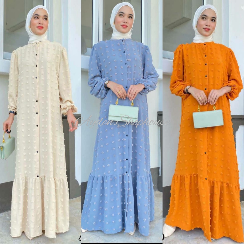 SALES!SALES!SALES!DRESS BUTANG ROPOL BAWAH BINTIK BESAR | Shopee Malaysia