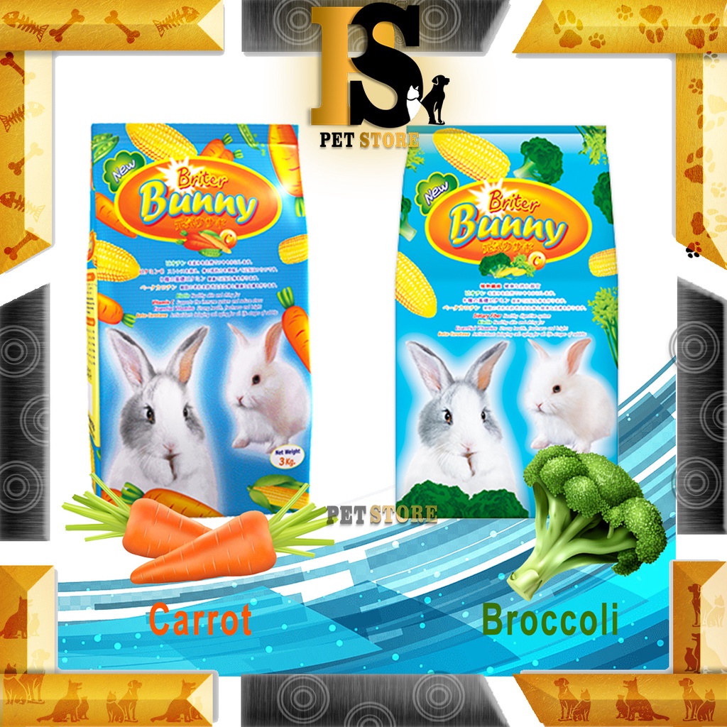 Briter Bunny Carrot/ Broccoli Rabbit Food 1KG - Makanan Arnab Rodent ...