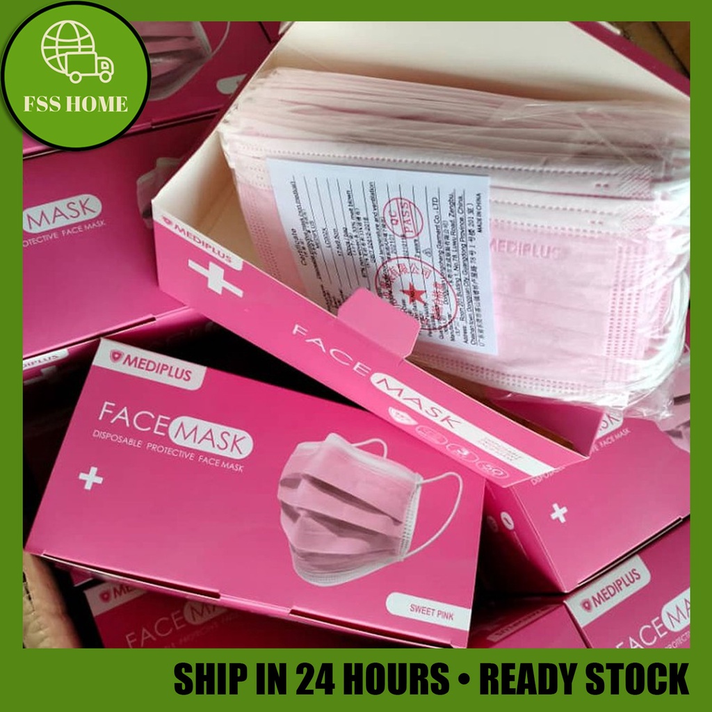 50pcs Face Mask Disposable Earloop 3ply Face Masks Civilian face mask ...