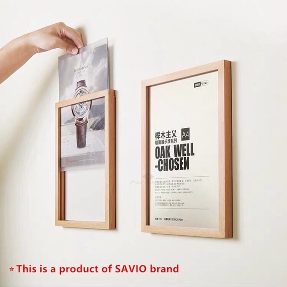 Authentic REAP SVIAO A4 A3 Retro Solid Wood Magnetic Wall Frame Photo ...