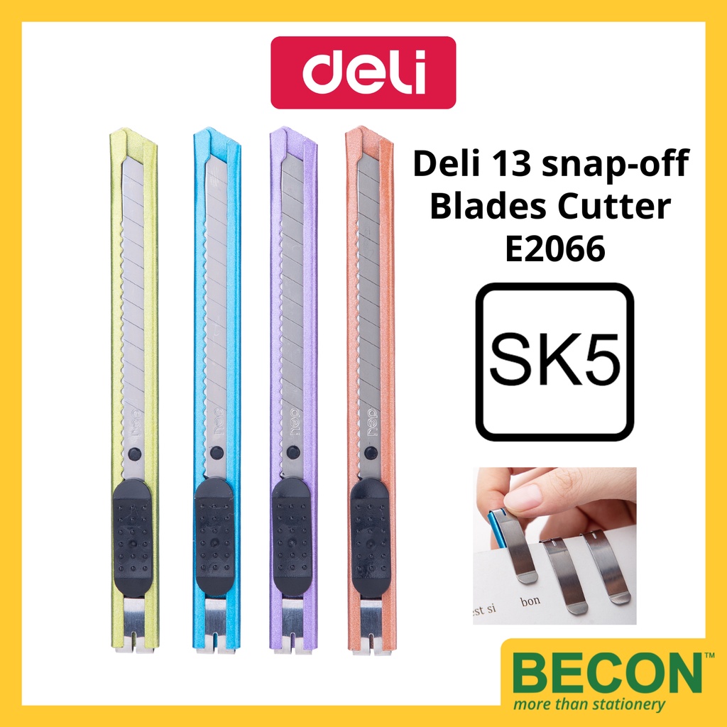 Deli 13 snap-off Blades Cutter E2066 SK5 HARD BLADE | Shopee Malaysia