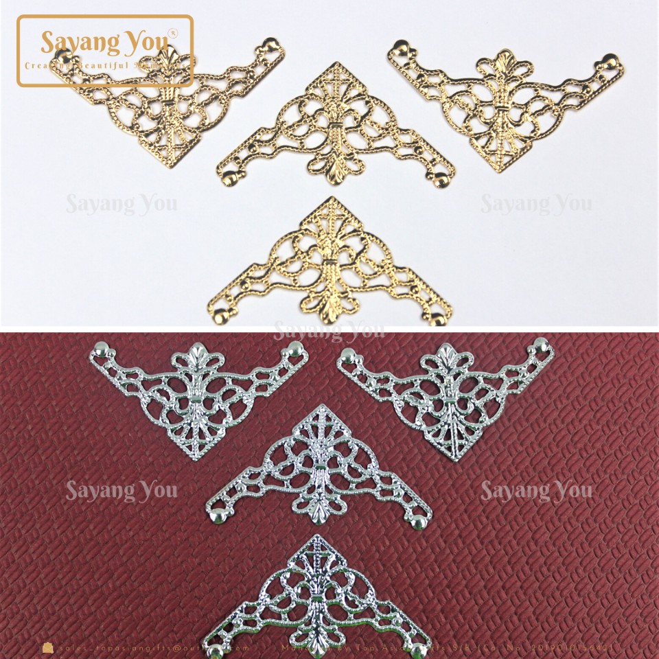 Triangle Chrome Metal Embellishment Quality Wedding Decor Craft DIY ...