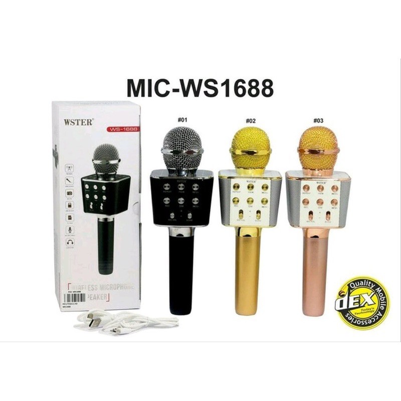 Original Wster Ws-1688 Karaoke Microphone Hifi Bluetooth | Shopee Malaysia