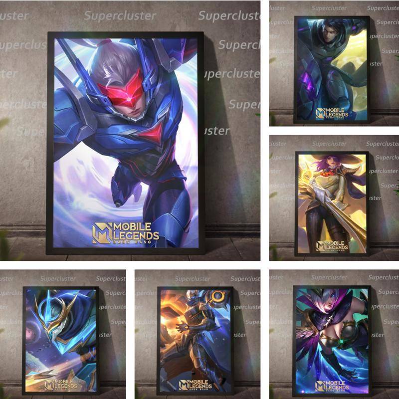 Mobile Legends Canvas Saber Miya Alucard Lesley Gusion Anime Painting ...