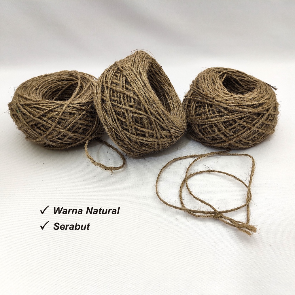 Hemp Rope/Jute Rope Natural Color 3ply 50meter | Shopee Malaysia