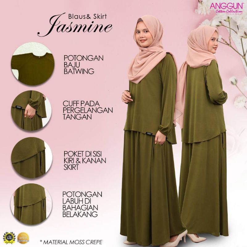 BLOUSE & SKIRT JASMINE (NEW BABY) BY ANGGUN COTTON COLLECTION | Shopee ...