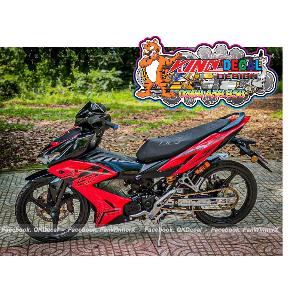 Winner X Removable Stamp model RS150R red and black | Shopee Malaysia