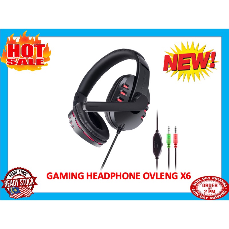 GAMING HEADSET with Microphone OVLENG MIC-OVX6 | Shopee Malaysia