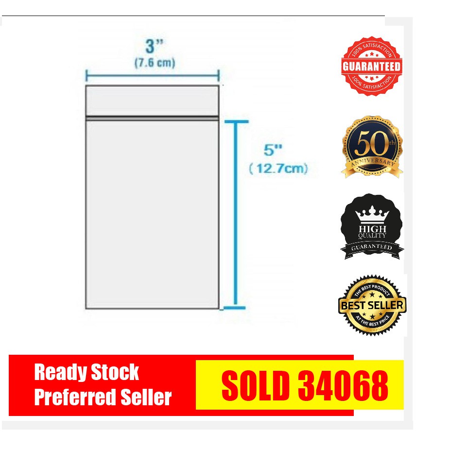 [Wholesale] Zip Bag Zipper 3x5 inch PE Zip Lock Plastic Bag 100pcs ...