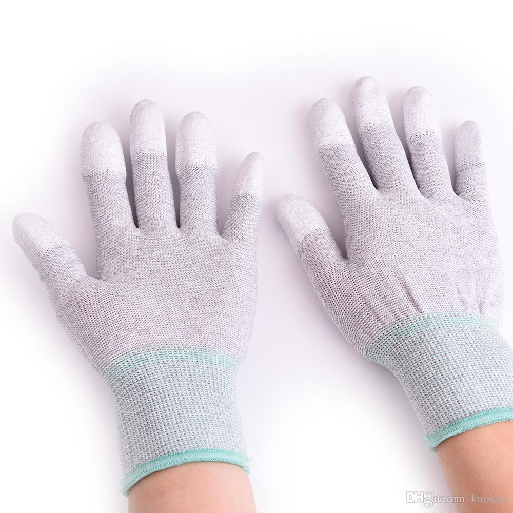 Ready stock in KL/ ESD knitting glove with PU coating on tips/ klesd ...