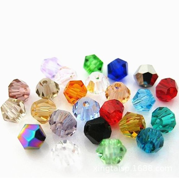 4/6mm Bicone Crystal Glass Bead.Ready Stock For Beading Jewelry Diy ...