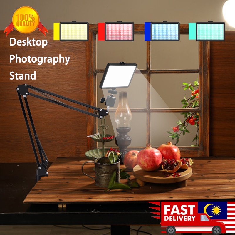 Portable RGB Video Light Photography Light with Desktop C-Clip Mount ...