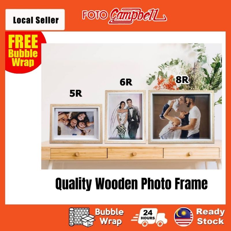 4R 5R 6R 8R Modern Wooden Photo Frame(Ready Stock) | Shopee Malaysia