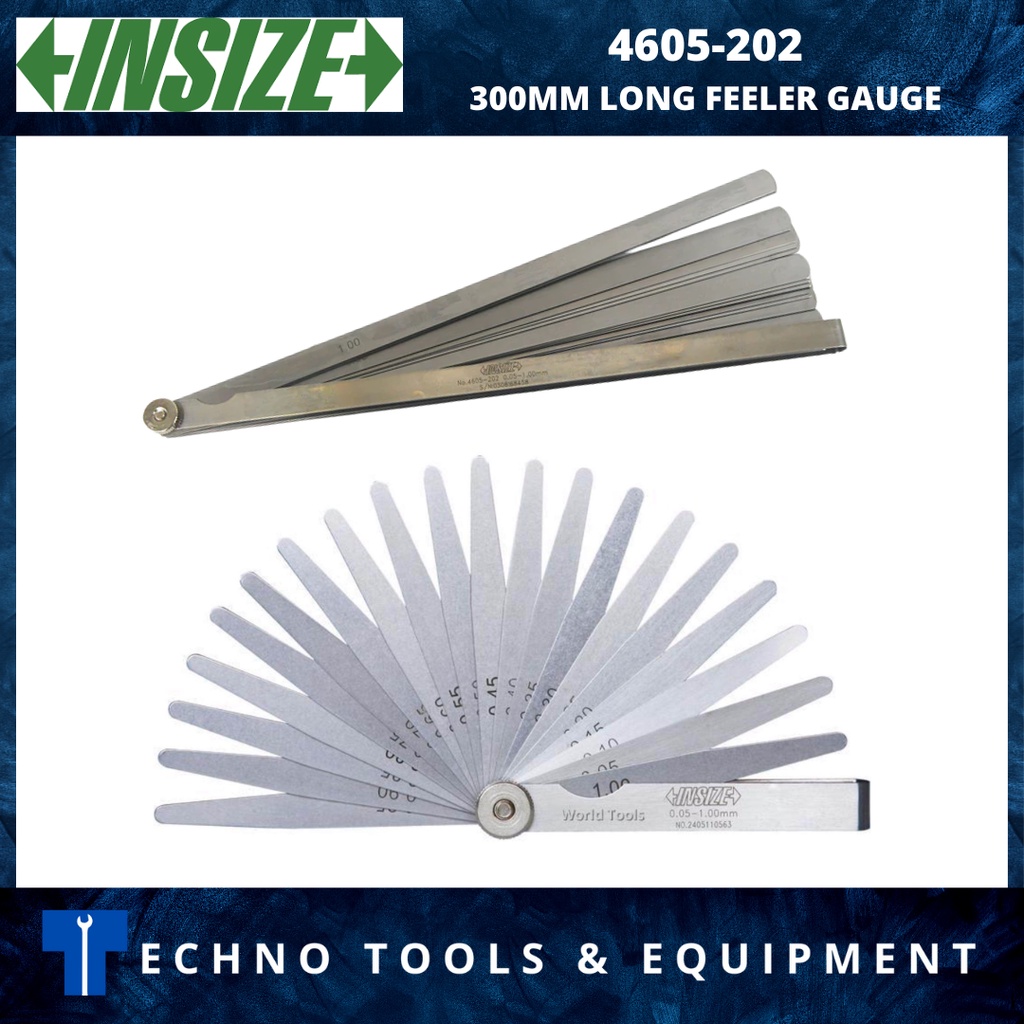 INSIZE 4605-202 300MM LONG FEELER GAUGE 0.05 - 1MM | Shopee Malaysia