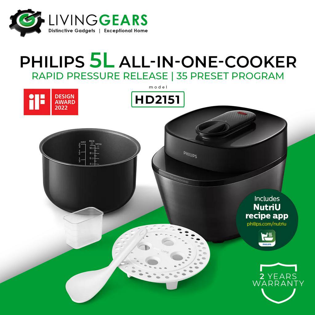 Philips Computerized Electric Pressure Cooker HD2133 (5L)/HD2139 (6L ...