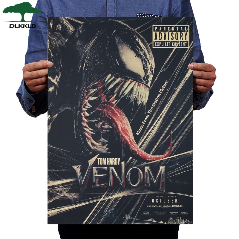 DLKKLB Classic Venom Poster Spiderman Vintage Movie Poster Kraft Paper ...