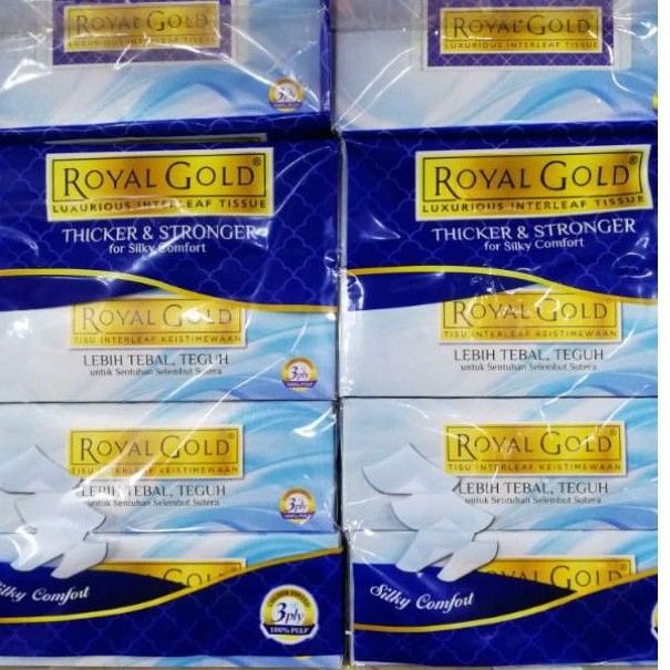Royal Gold Luxurious Facial Tissue 4box x 80s Ready Stock | Shopee Malaysia