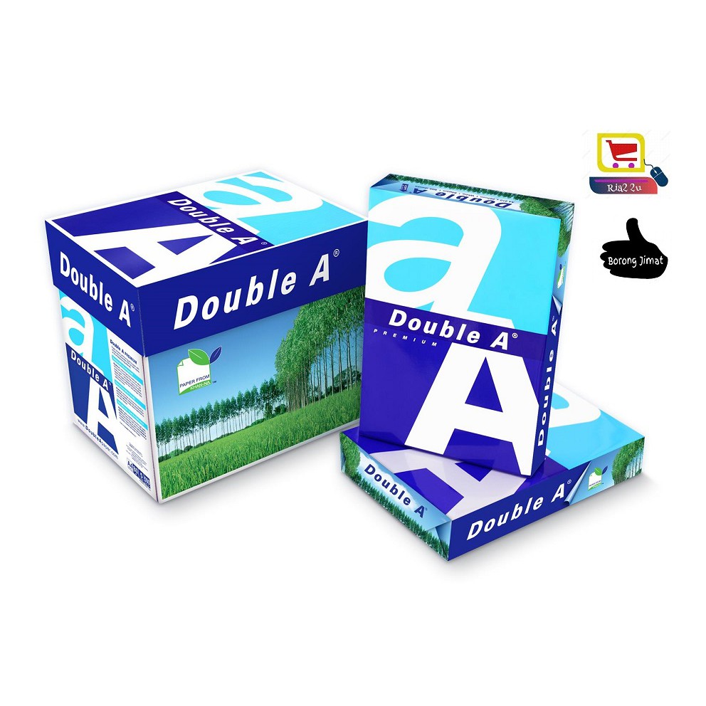 Double A A4 paper 80Gsm 500 sheets - 5 Reams/Carton | Shopee Malaysia