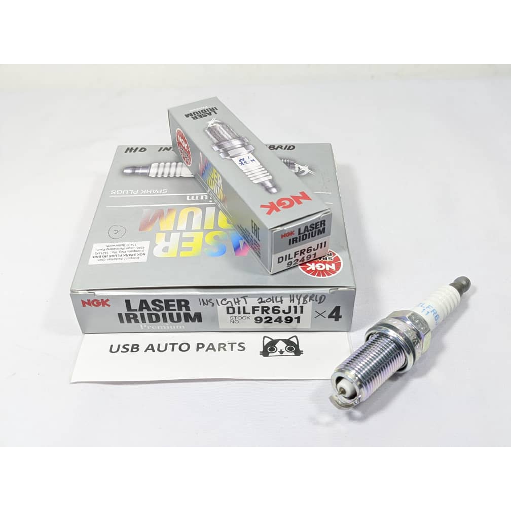 Honda Insight 2014 NGK Laser Iridium Spark Plug DILFR6J11 Jazz Civic ...
