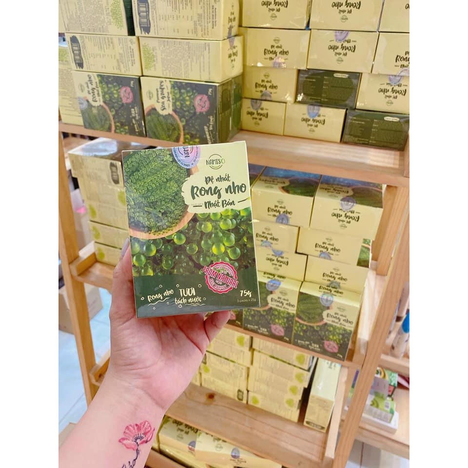 Box of 3 packs of Namiso Le Duong Bao Lam dehydrated sea grapes (with ...