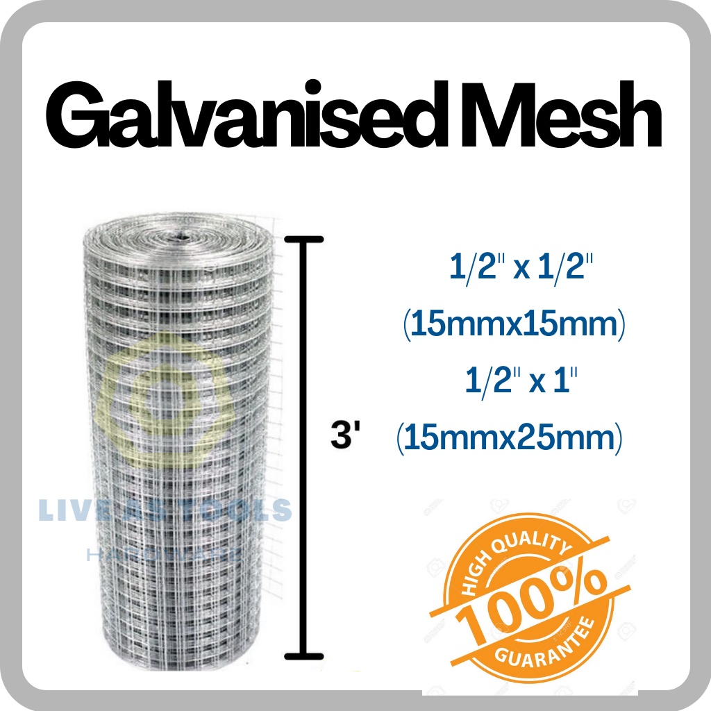GI Netting / GI Mesh / Mata Punai / Dawai Besi /Jaring Besi Height 3FT ...