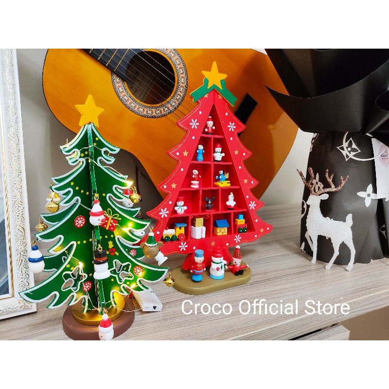【🔥Ready Stock🔥】 DIY Large Wooden Christmas Tree Table Decoration圣诞树桌面摆件 ...