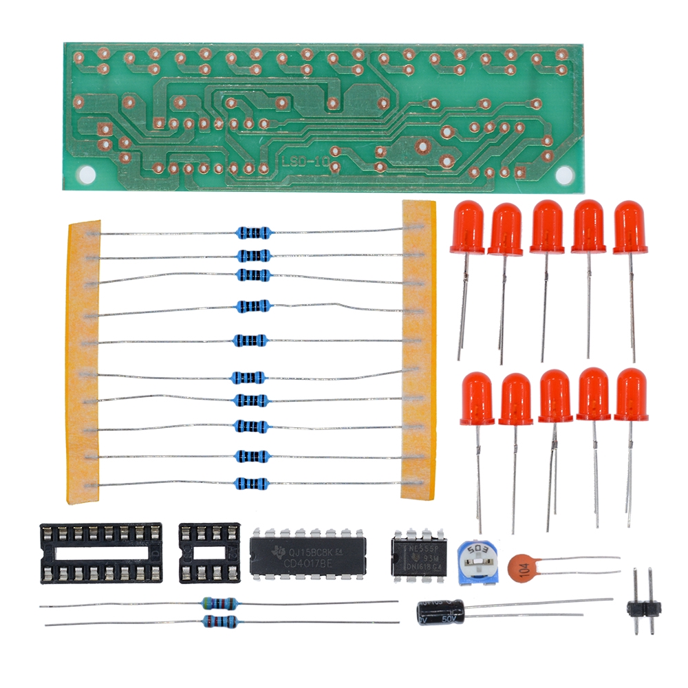DIYMORE NE555 & CD4017 LED Light Chaser Sequencer Follower Scroller ...