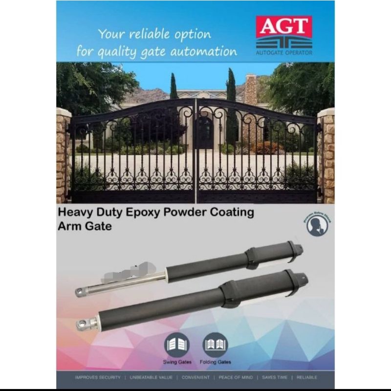 AGT - Autogate With Release Key Full Set With Installation Swing ...