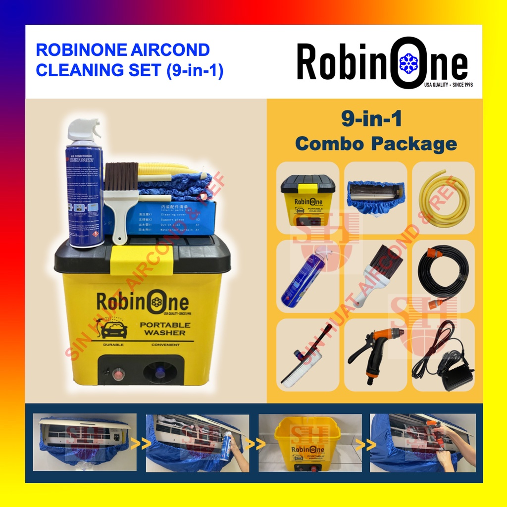 (9-IN1) Air Conditioner Cleaning Set Cleaning Kit Set Aircond Combo Set ...
