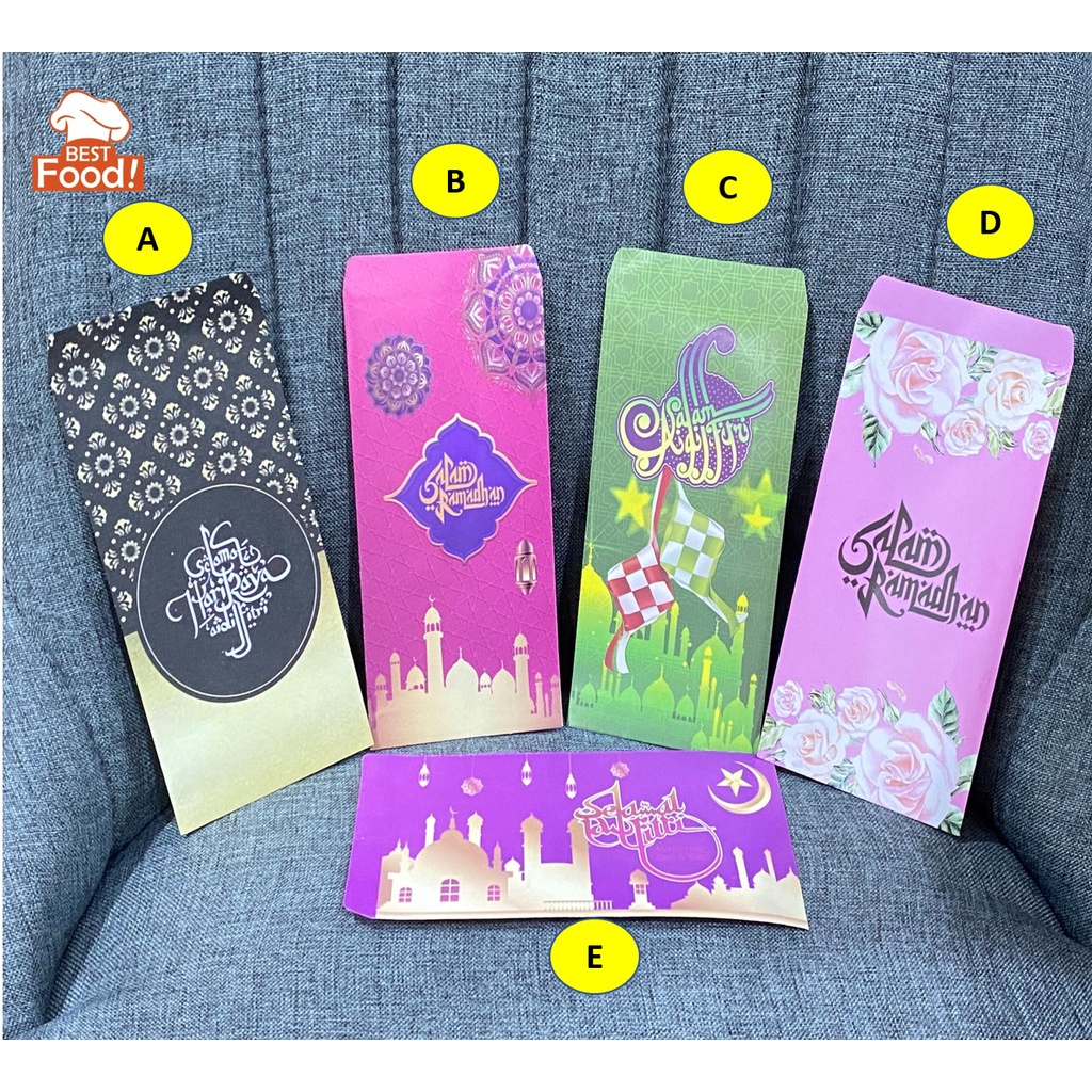 Sampul Duit Raya - Muat RM50, RM10, RM5, RM1 (1 pkt - 10 pcs) | Shopee ...