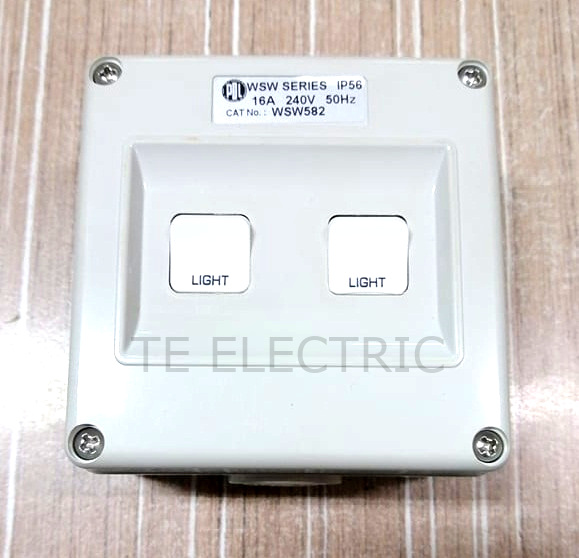 PDL WSW 582 16A 240V WEATHERPROOF 2 GANG LIGHT SWITCH IP56 | Shopee ...