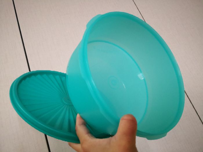 Tupperware Deco Canister 1.5L Blue Tiffany Level Airtight Canister Food container Bekas Bekal ...