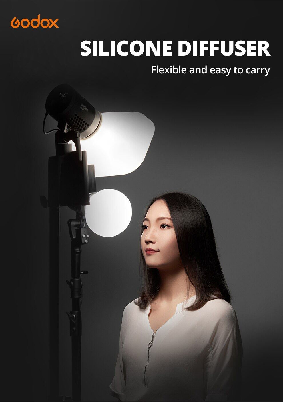 Godox ML-CD15 ML-CS162 Silica Gel Diffusion Dome Kit Ball lampshade ...