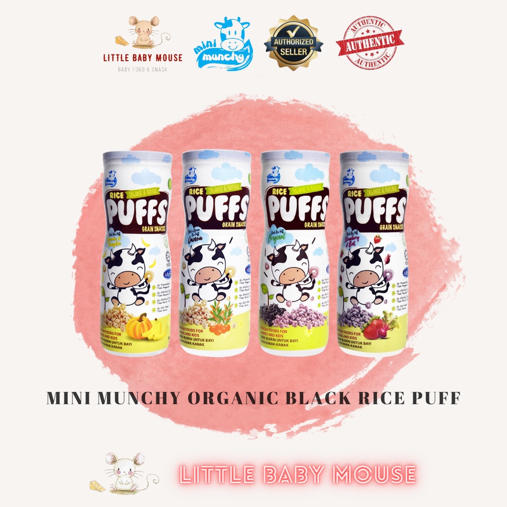 Mini Munchy Organic Black Rice Puff | Shopee Malaysia