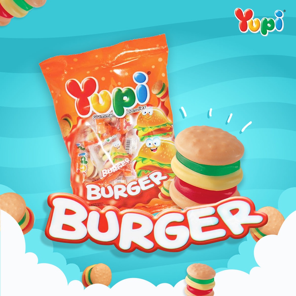 10x【Yupi Burger Gummy Candy】Individual Packing#汉堡软糖 | Shopee Malaysia