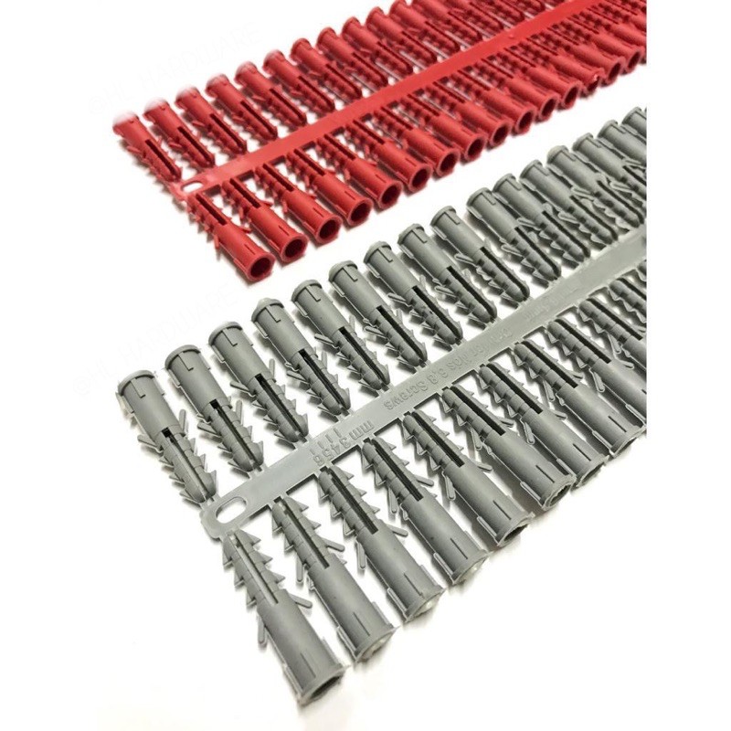(50pcs) 6mm Pvc Wall Plug ( Colour Random ) WALL PLUG PLASTIC DINDING ...