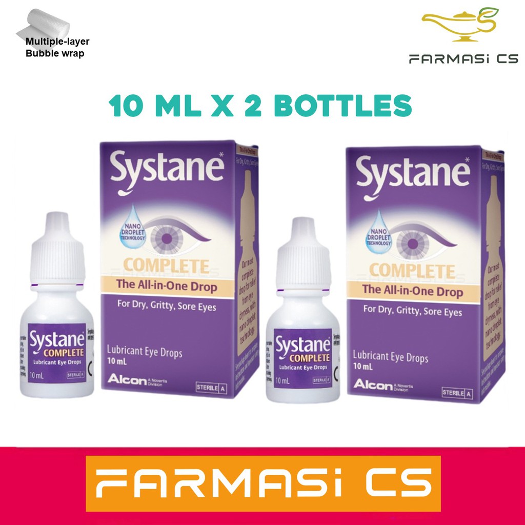 Alcon Systane Complete The All-In-One Drops Lubricant Eye drop 10mL x 2 ...