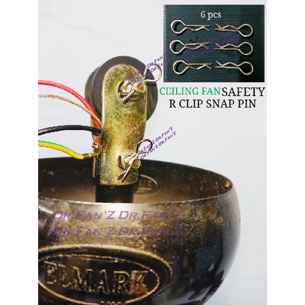 6pcs Safety R Clip Snap Pin for Ceiling Fan | Shopee Malaysia