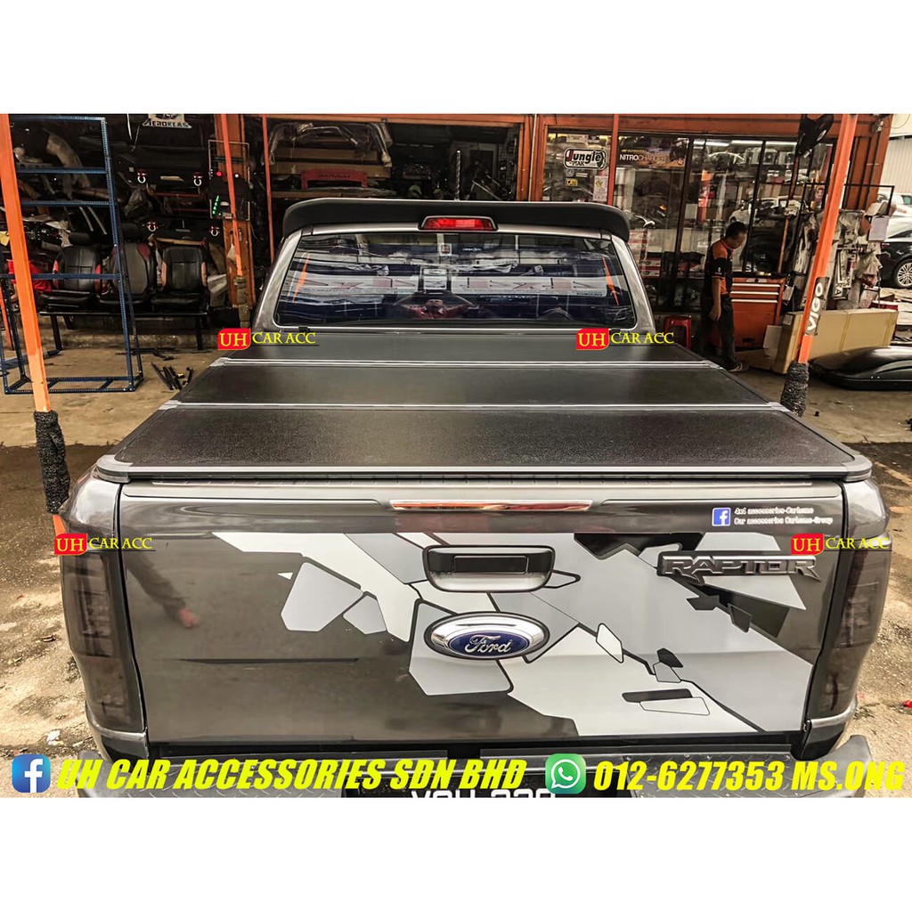 Ford ranger t6 t7 t8 2012-2021 hard trifold canvas deck cover trunk ...