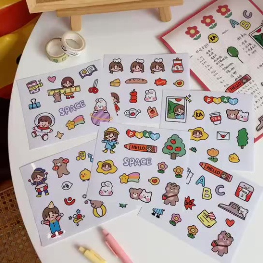 Sticker Super Cute Korean Girl Picture | Shopee Malaysia