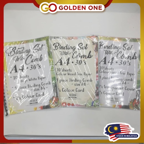 A4 Binding Set / Buku Folio A4 / Buku Scrap A4(Price For 1 Pkt ...