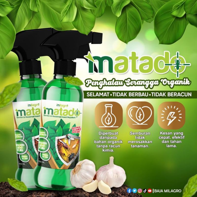 Matado Milagro Racun Perosak Spray Serangga Premium | Shopee Malaysia